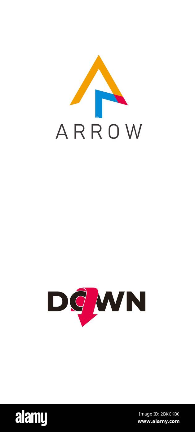 simple letter ar geometric arrow line colorful logo vector Stock Vector ...