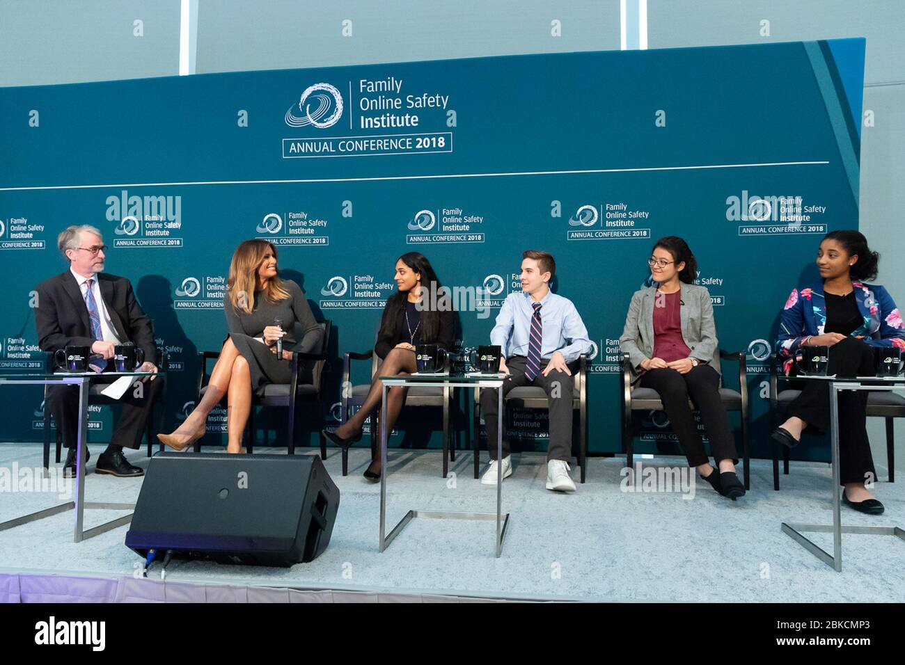 First Lady Melania Trump and Stephen Balkam, CEO of the Family Online ...