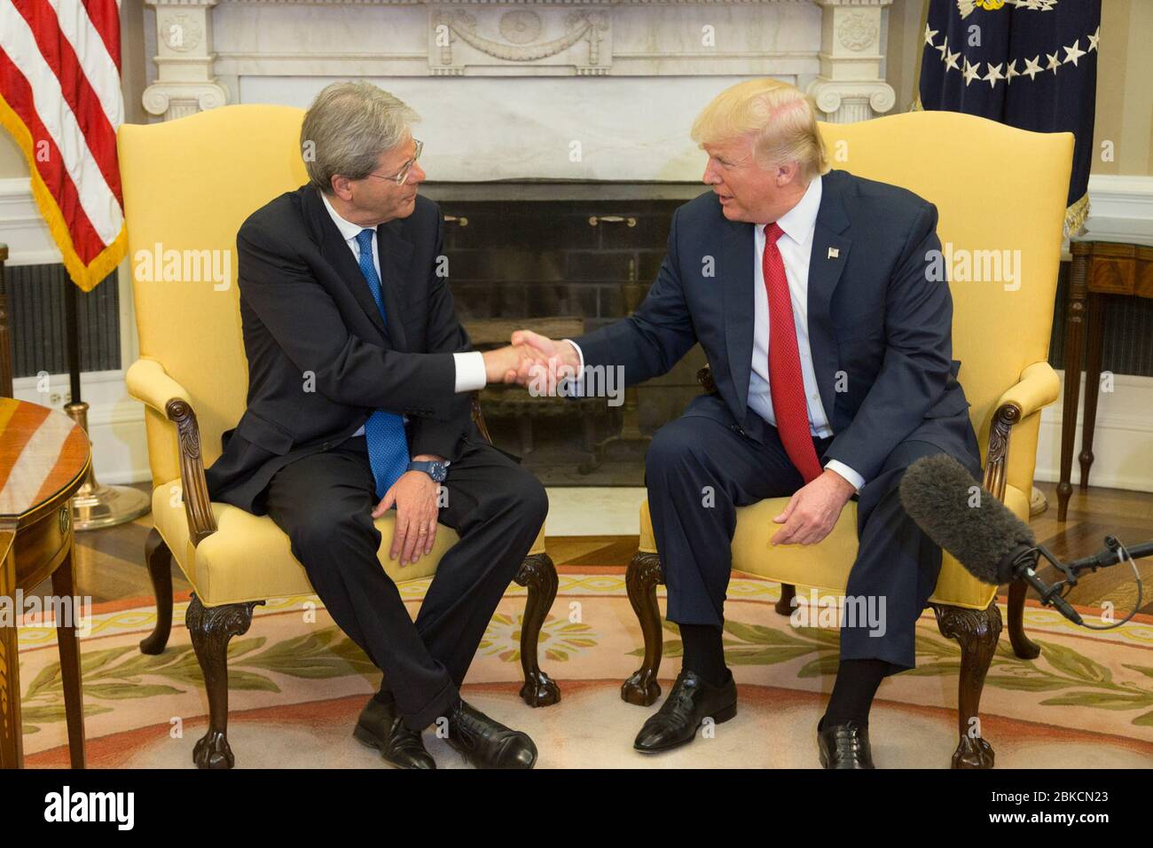 President Donald Trump meets with Italian Prime Minister Paolo ...