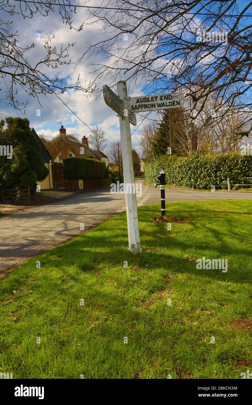 The village road sign hi-res stock photography and images - Alamy