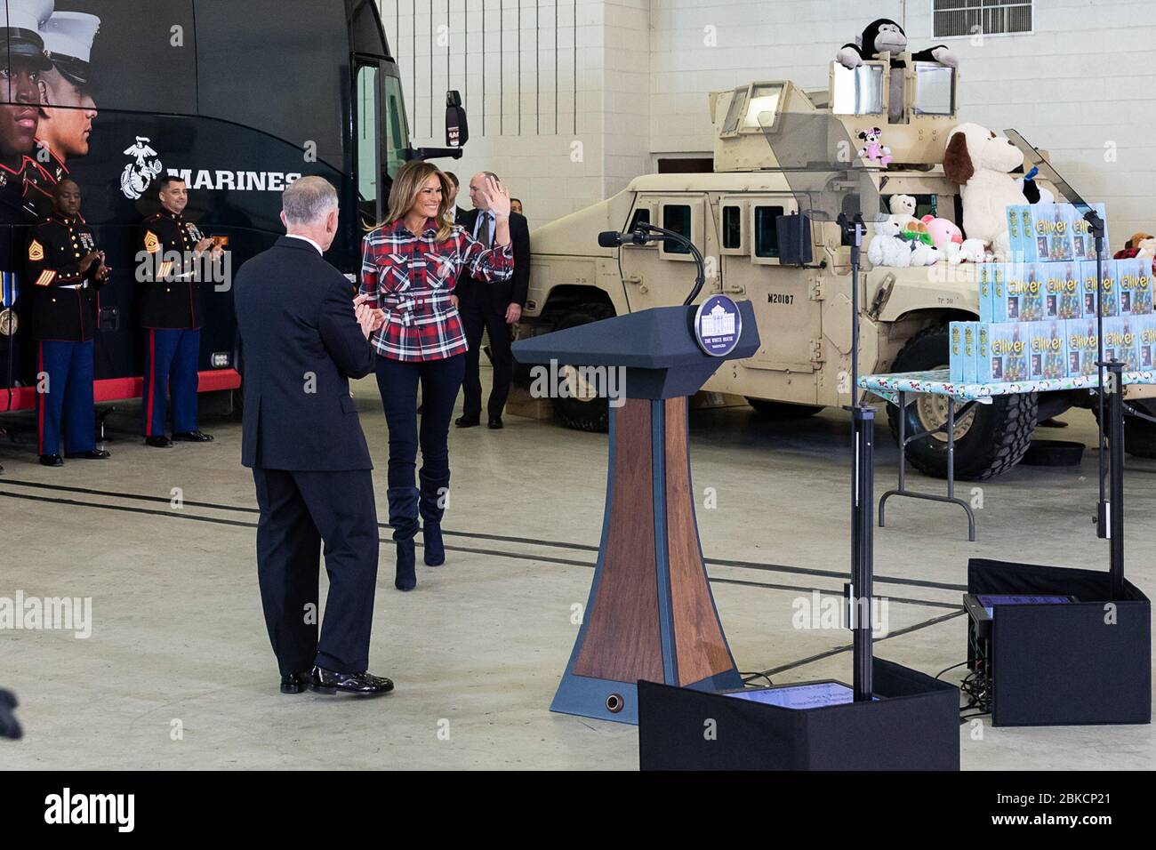 On December 11, 2018, First Lady Melania Trump attended the Toys for ...