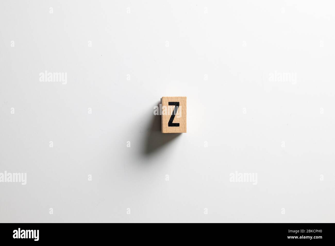 " Z " text made of wooden cube on White background with clipping path ...