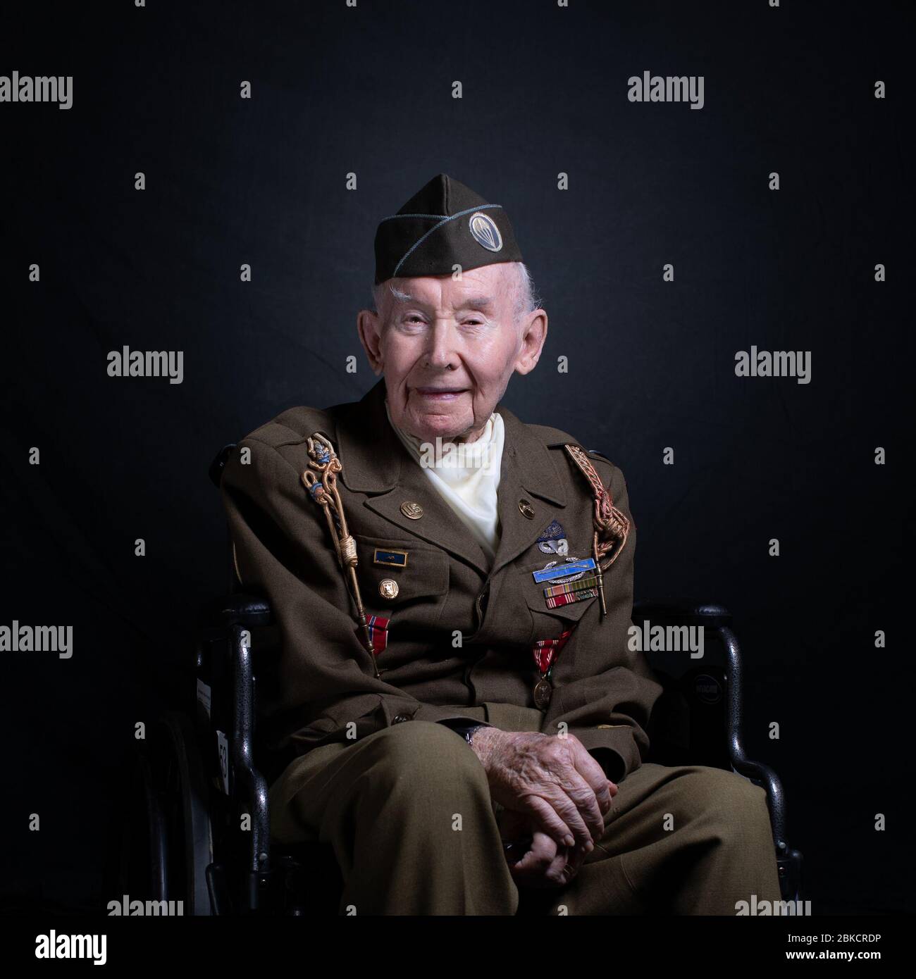 Joseph Reilly, a member of the 101st Airborne Division, parachuted into ...