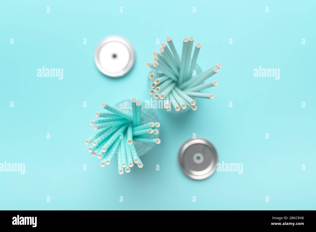 Straw top view beverage hi-res stock photography and images - Alamy