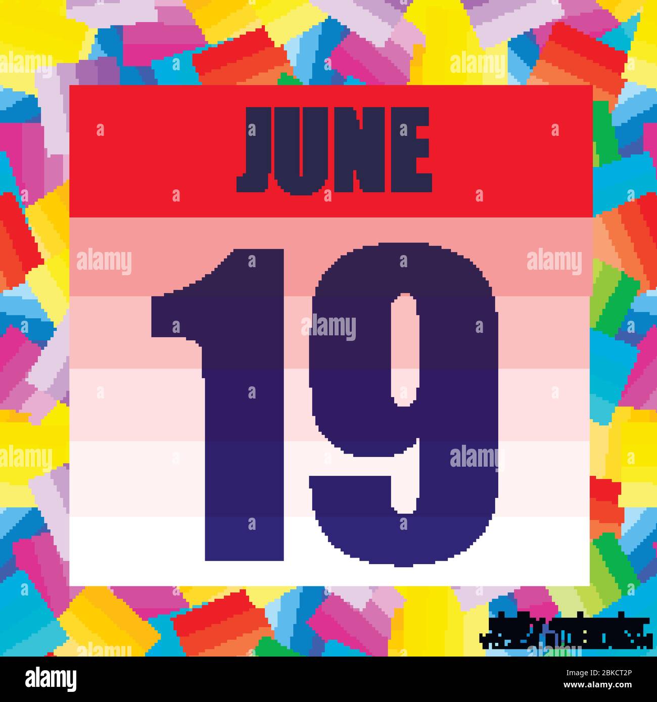 June 19 icon. For planning important day. Banner for holidays and ...