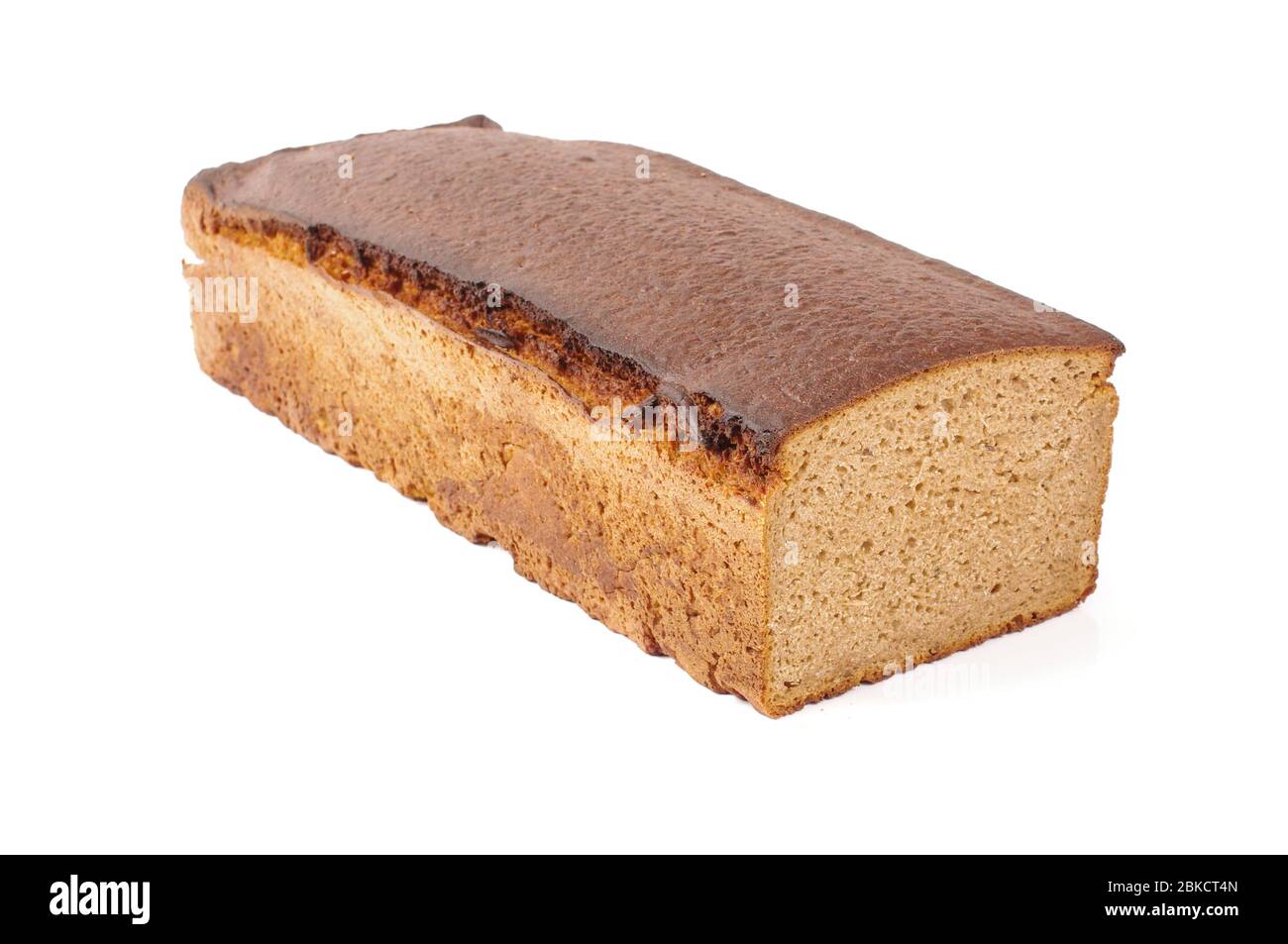 Traditional lithuanian rye bread (dark bread) loaf isolated on the ...