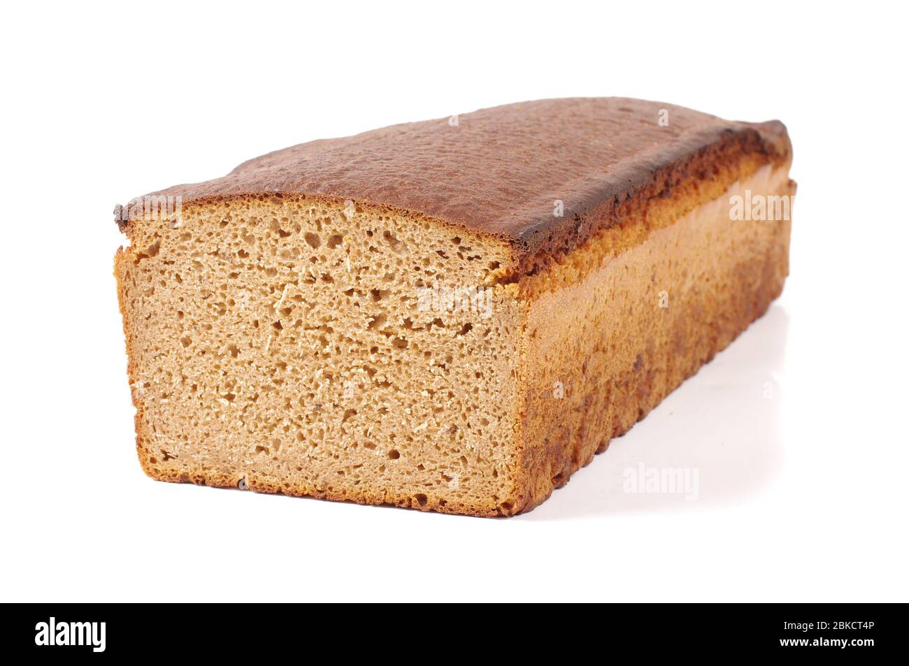 Traditional lithuanian rye bread (dark bread) loaf isolated on the white background Stock Photo ...