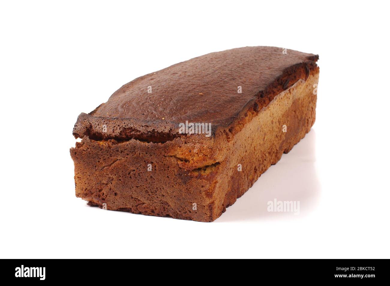 Traditional lithuanian rye bread (dark bread) loaf isolated on the white background Stock Photo ...