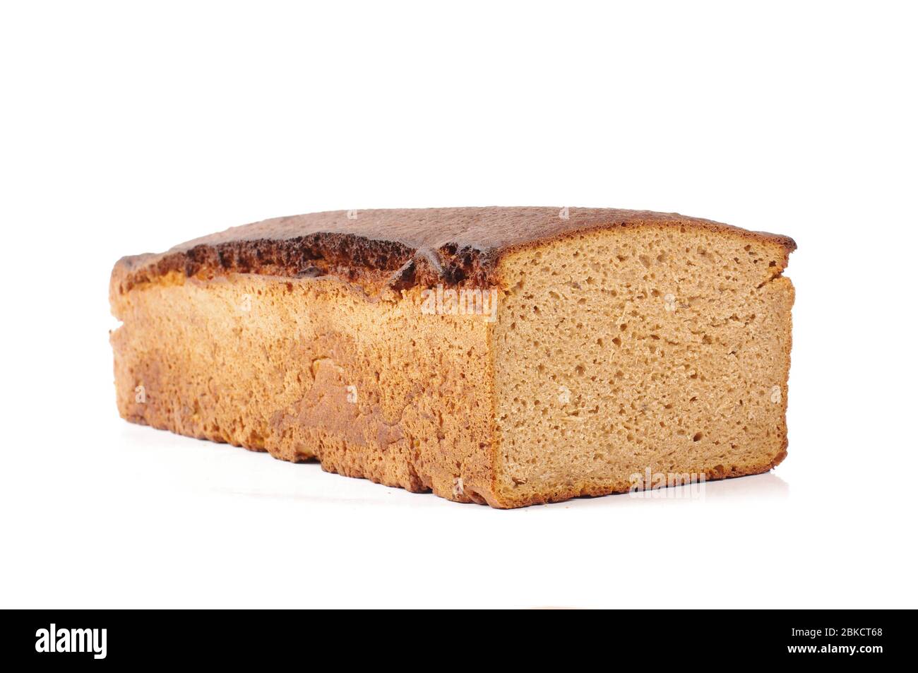 Traditional lithuanian rye bread (dark bread) loaf isolated on the ...