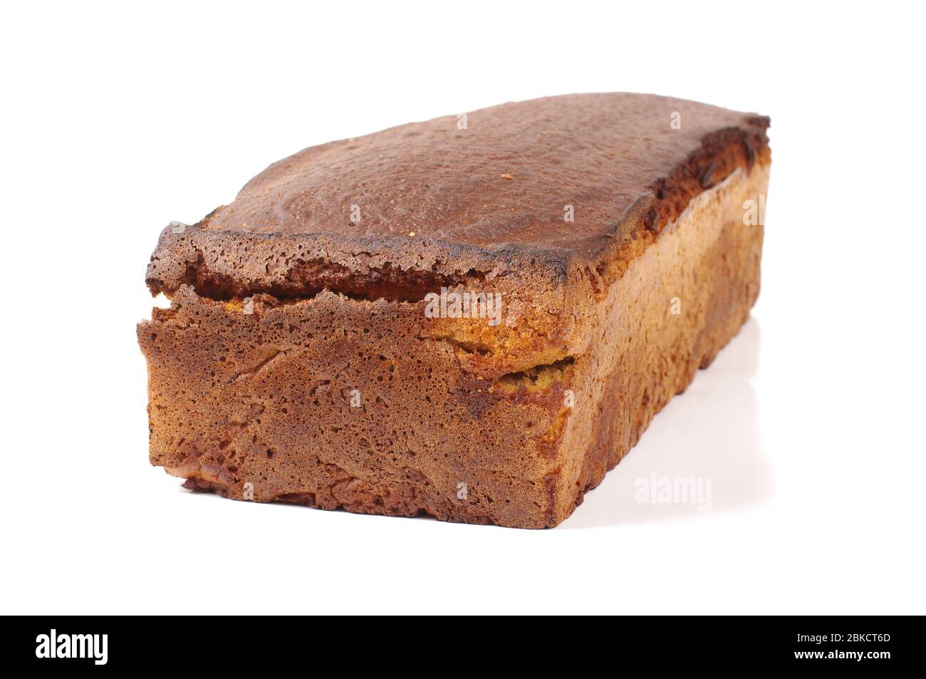 Traditional lithuanian rye bread (dark bread) loaf isolated on the white background Stock Photo ...