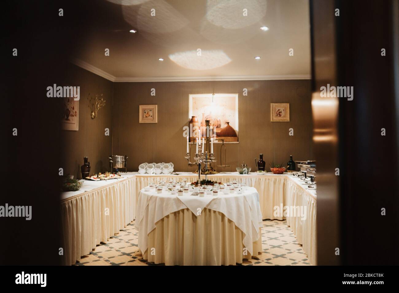 photo of an open buffet table in a restaurant Stock Photo - Alamy
