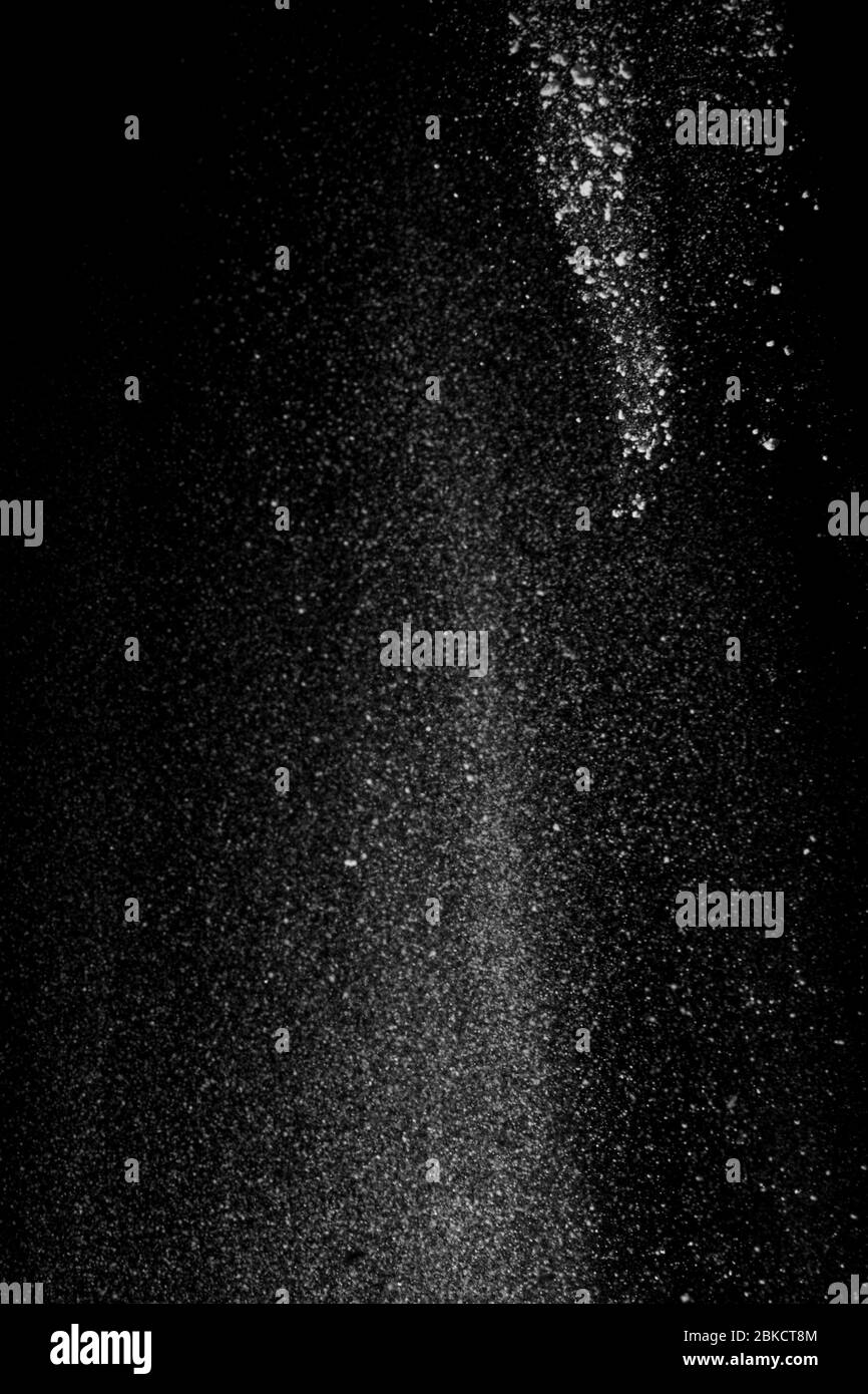 Gorgeous white powder pattern isolated on black background 2020 Stock ...