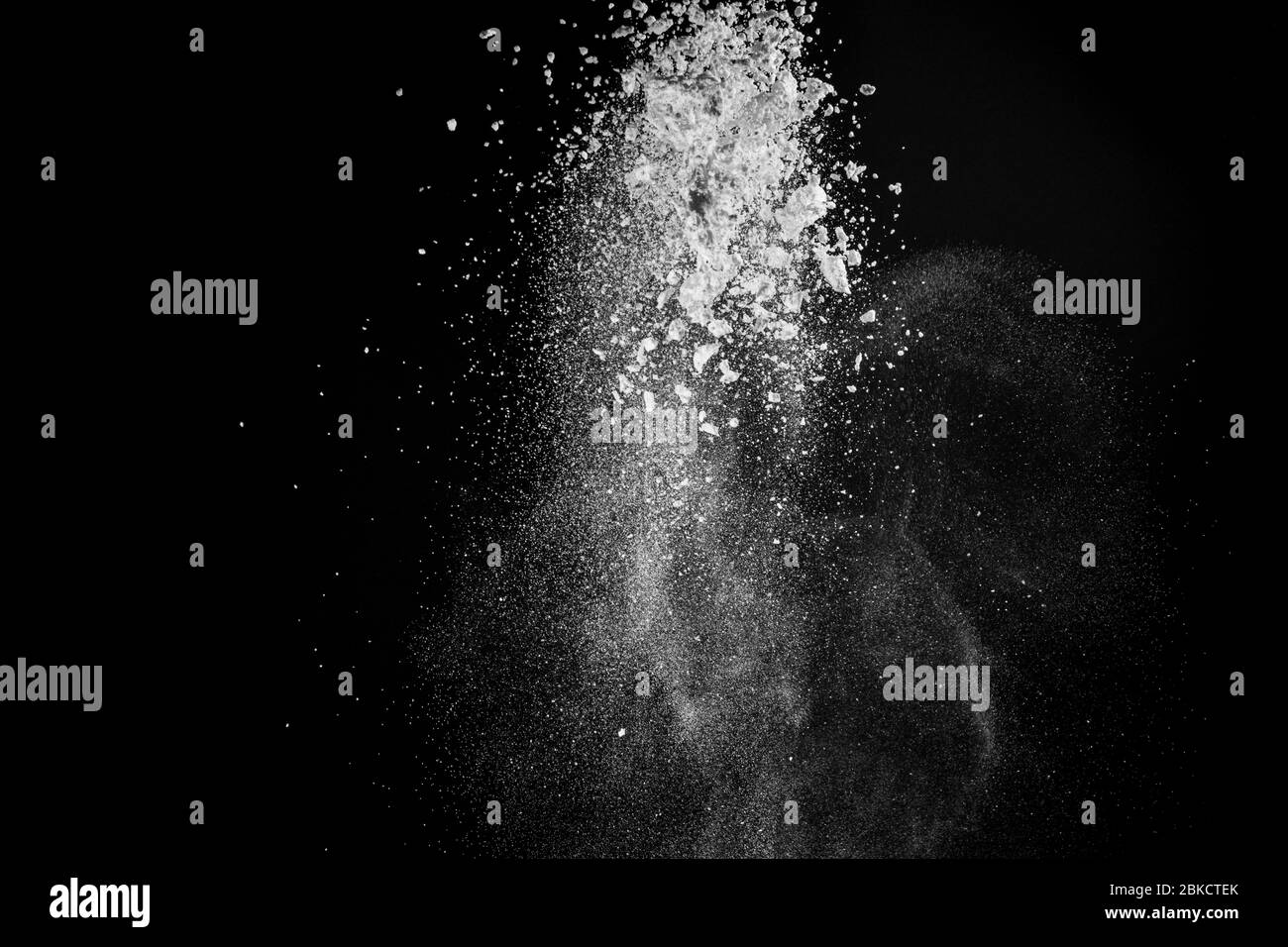 Gorgeous white powder pattern isolated on black background 2020 Stock ...