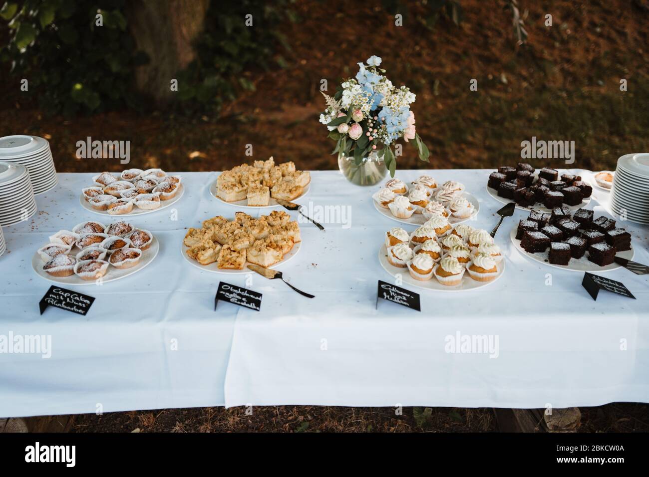 photo of dessert in a hotel open buffet Stock Photo - Alamy