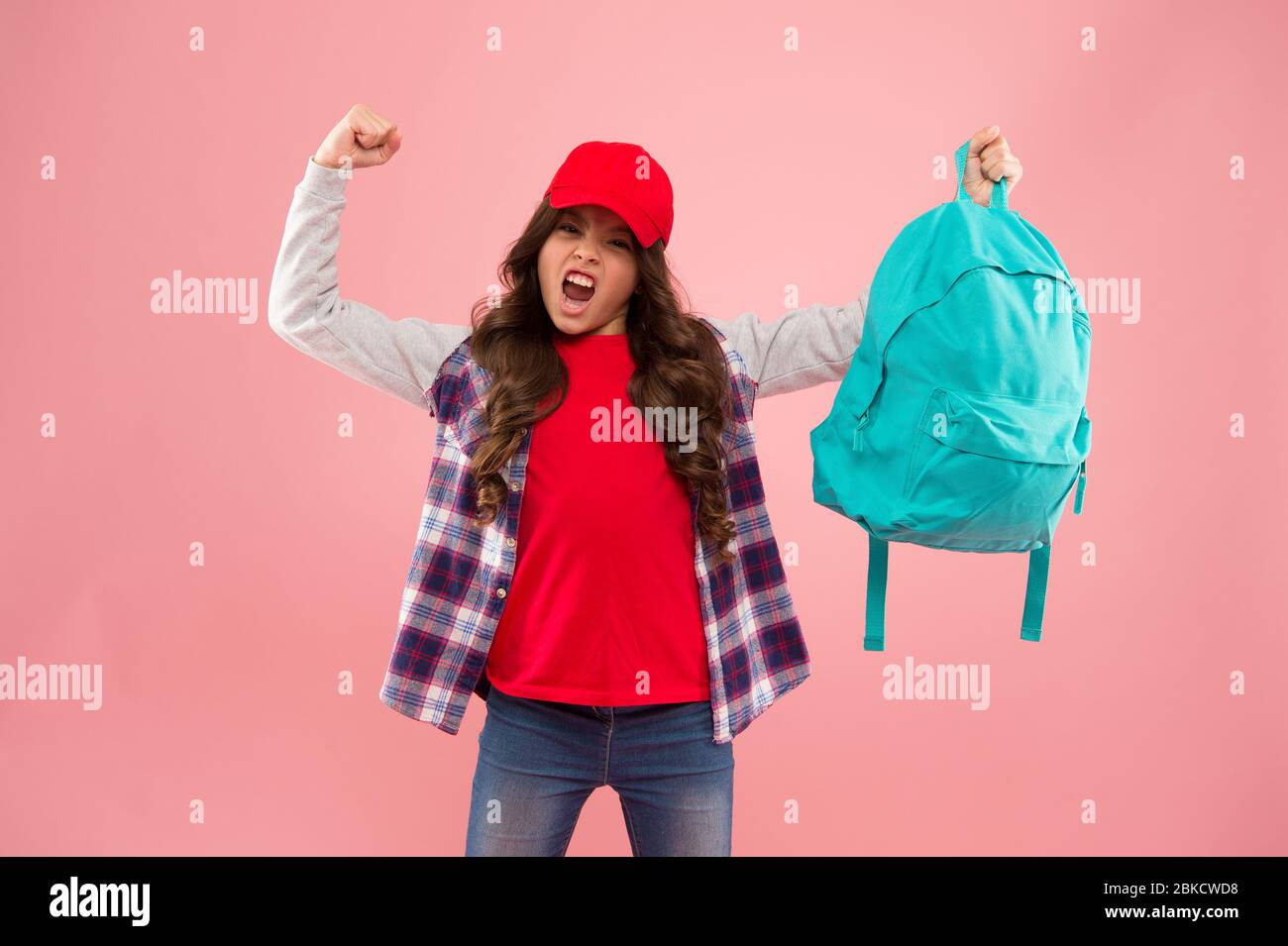 Powerful kid. Carrying things in backpack. Learn how fit backpack ...