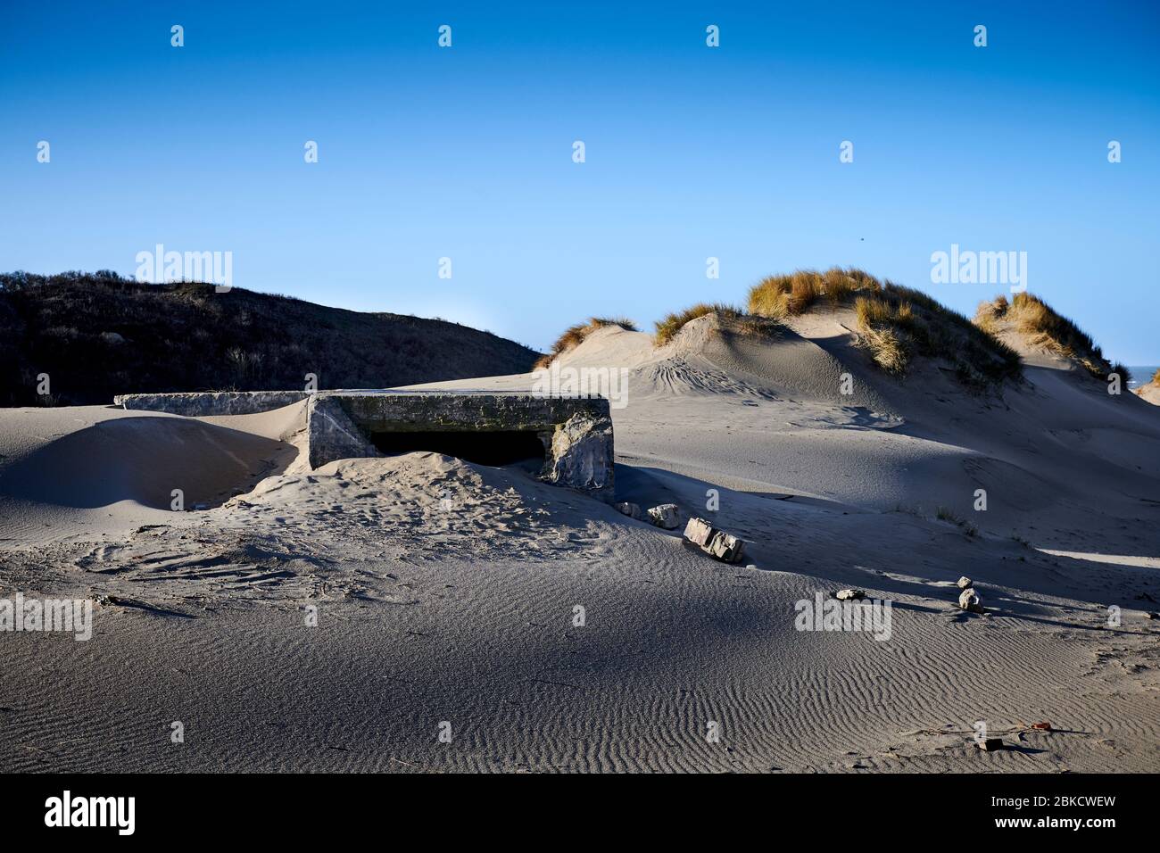 World War Two bunkers in the dunes of The Hague, Netherlands Stock ...