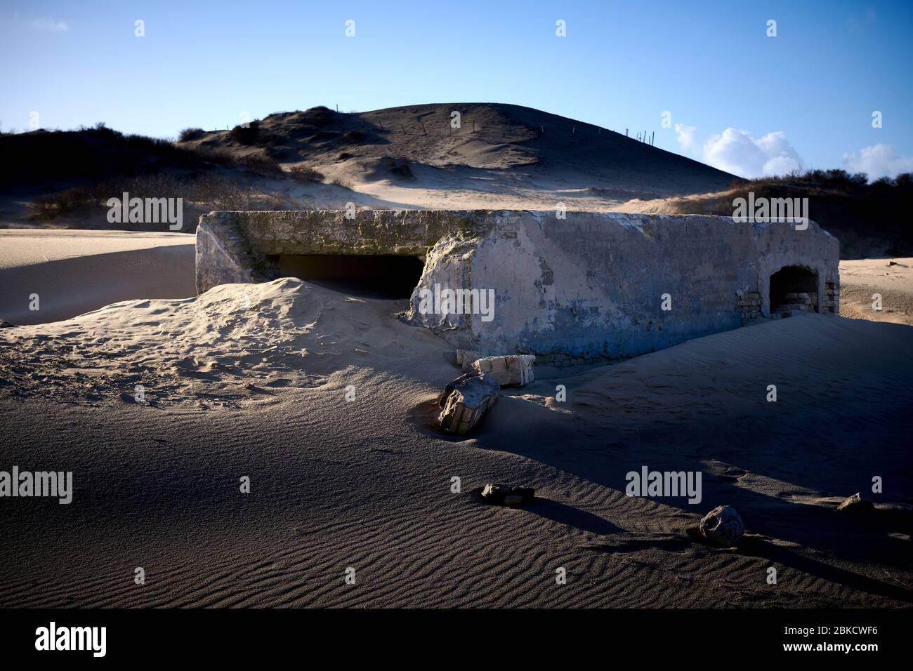 World War Two bunkers in the dunes of The Hague, Netherlands Stock ...