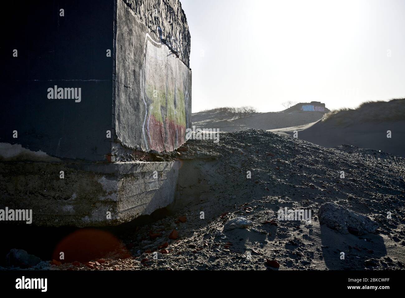 World War Two bunkers in the dunes of The Hague, Netherlands Stock ...