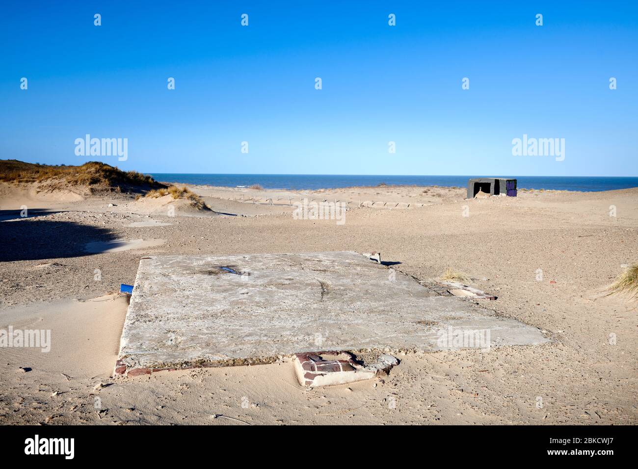 World War Two bunkers in the dunes of The Hague, Netherlands Stock ...