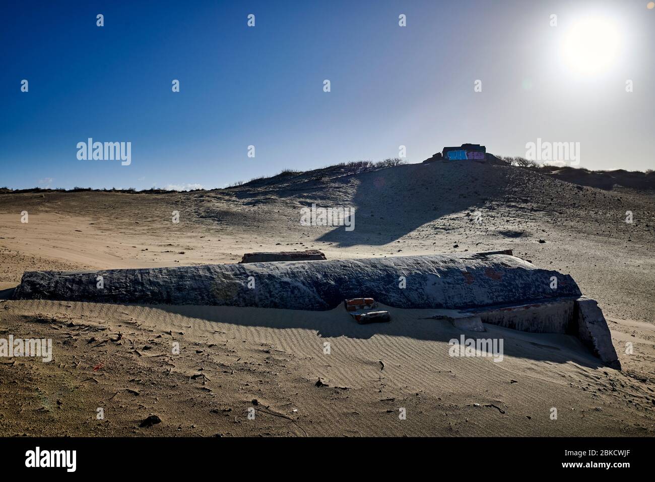 The Hague, South-Holland/Netherlands - 180216: World War Two bunkers in ...