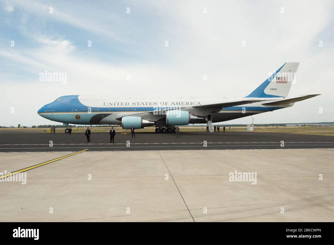 United States Secret Service agents stand watch at the President’s ...