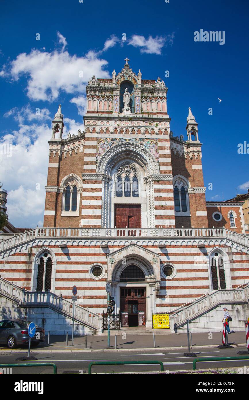 Rijeka, Croatia - July 18 2018: Capuchin Church of Our Lady of Lourdes ...