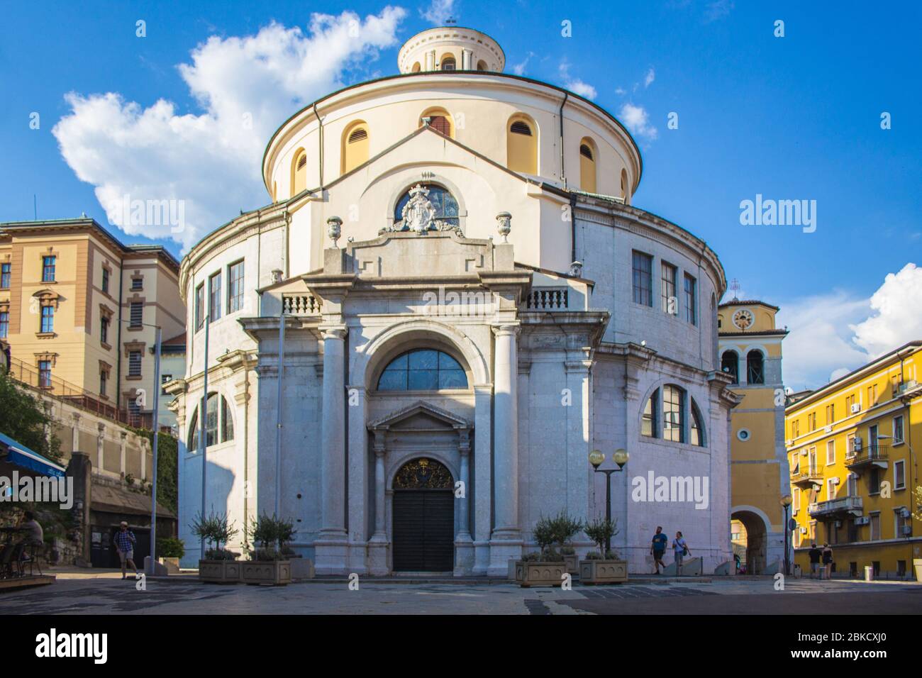 Rijeka, Croatia - July 18 2018: St. Vitus Cathedral with the yellow ...