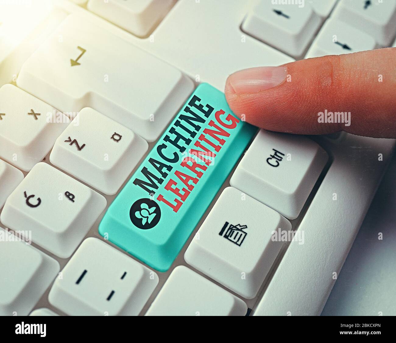 Handwriting text writing Machine Learning. Conceptual photo give ...