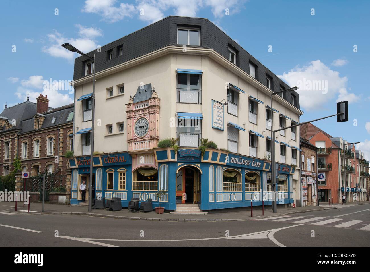 Beauvais, France - Empty streets near the Chenal Hotel (Hôtel Chenal ...