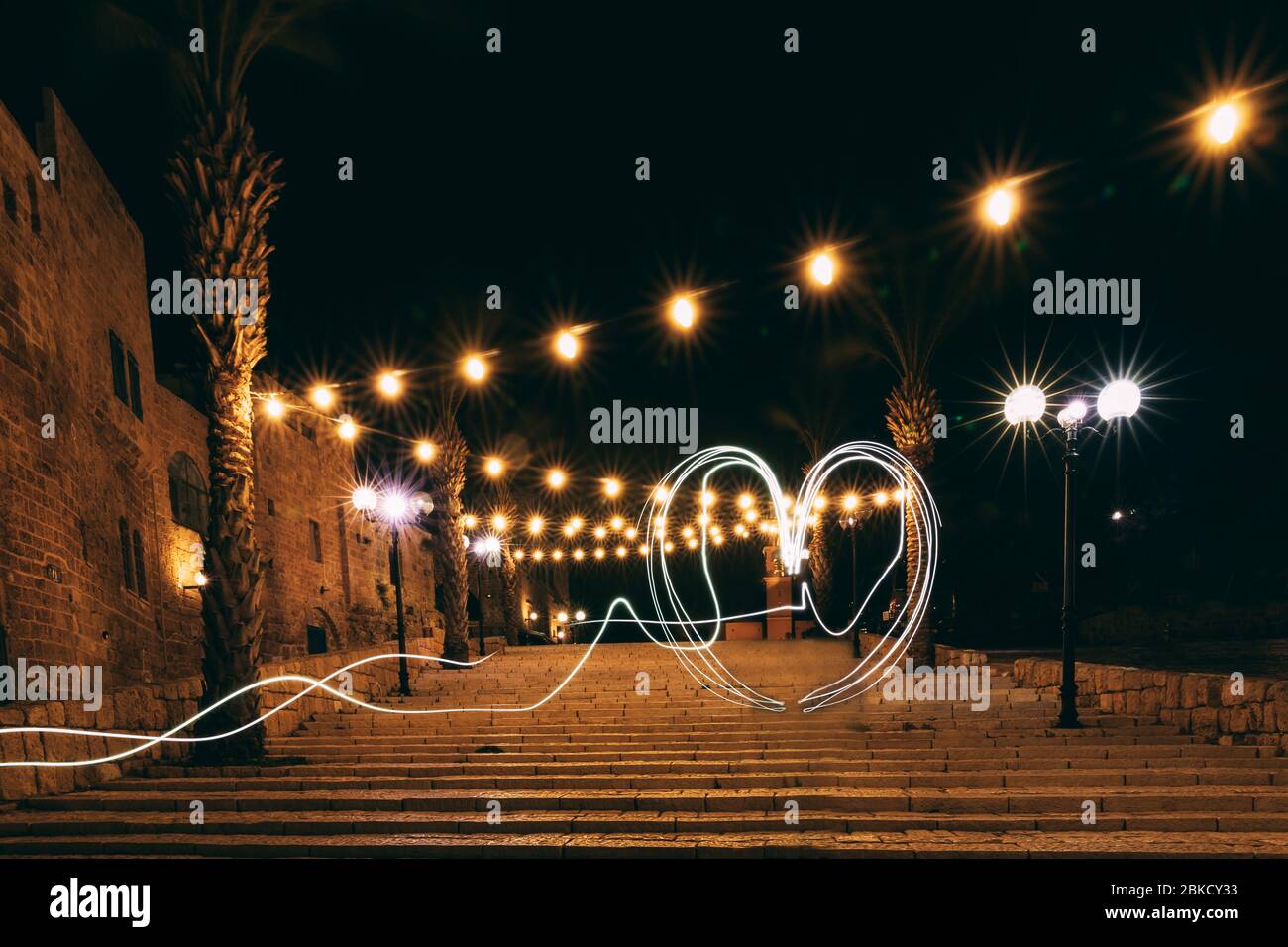 Street Light At Night Drawing