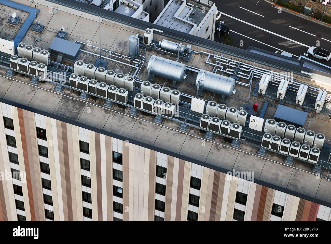 Building many air conditioning units hi-res stock photography and ...