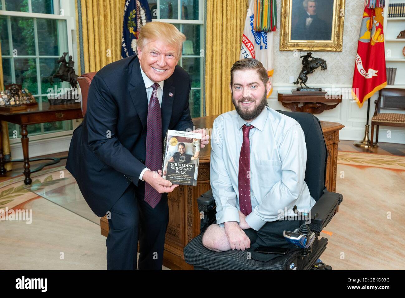 President Donald J. Trump welcomed retired U.S. Marine Sgt. John Peck ...
