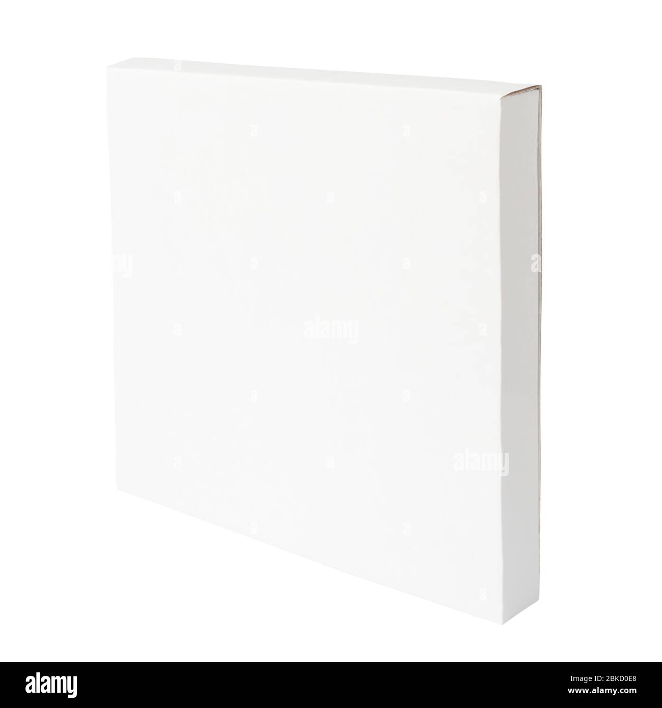 White thin package cardboard box isolated on white background Stock ...