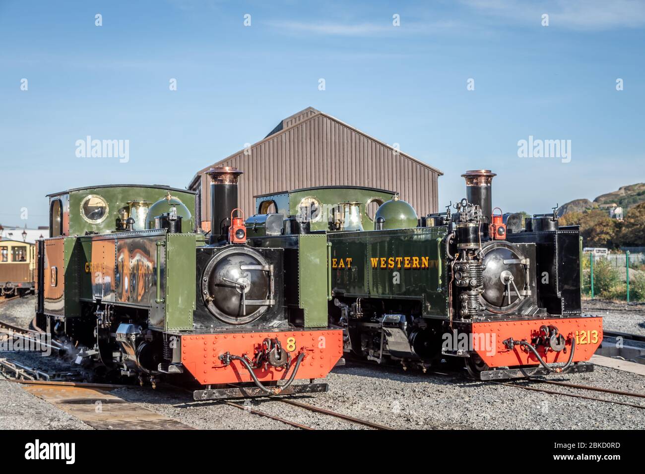 GWR 2-6-2 No. 8 and No. 1213 line-up at Aberystwyth on the Vale of ...