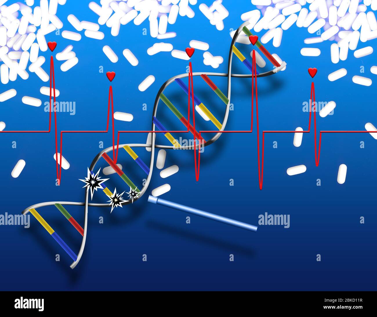 Ecg graph dna hi-res stock photography and images - Alamy