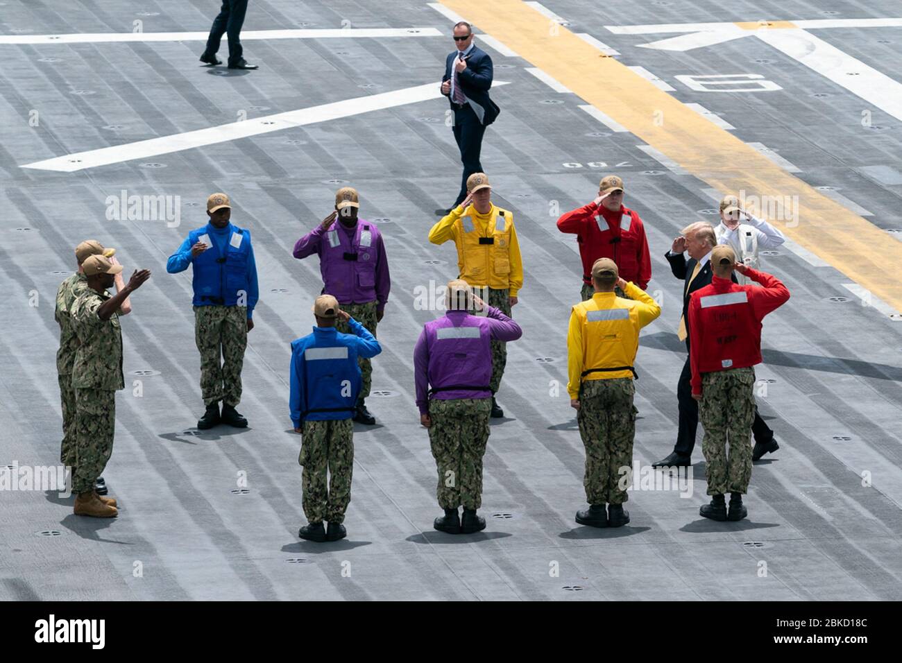 On May 28, 2019, President Donald J. Trump visited the USS Wasp in ...