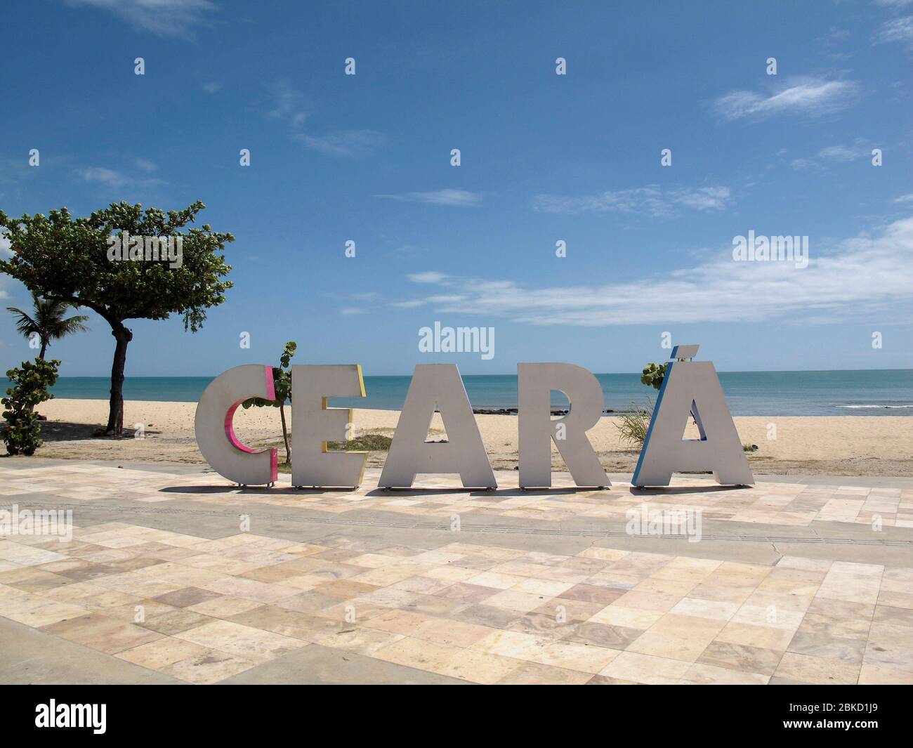 arriving signage tourism board with Ceara inscription in large ...