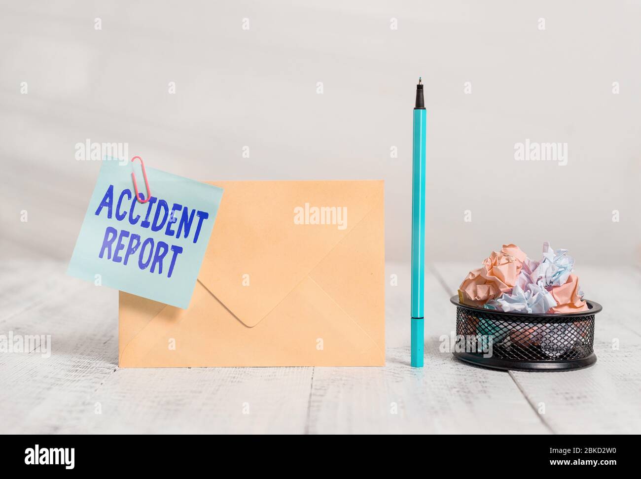 Writing note showing Accident Report. Business concept for A form that ...