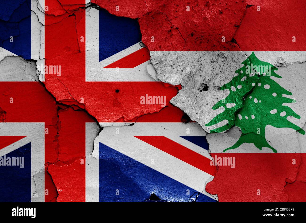 Uk great britain and lebanon flags hi-res stock photography and images ...
