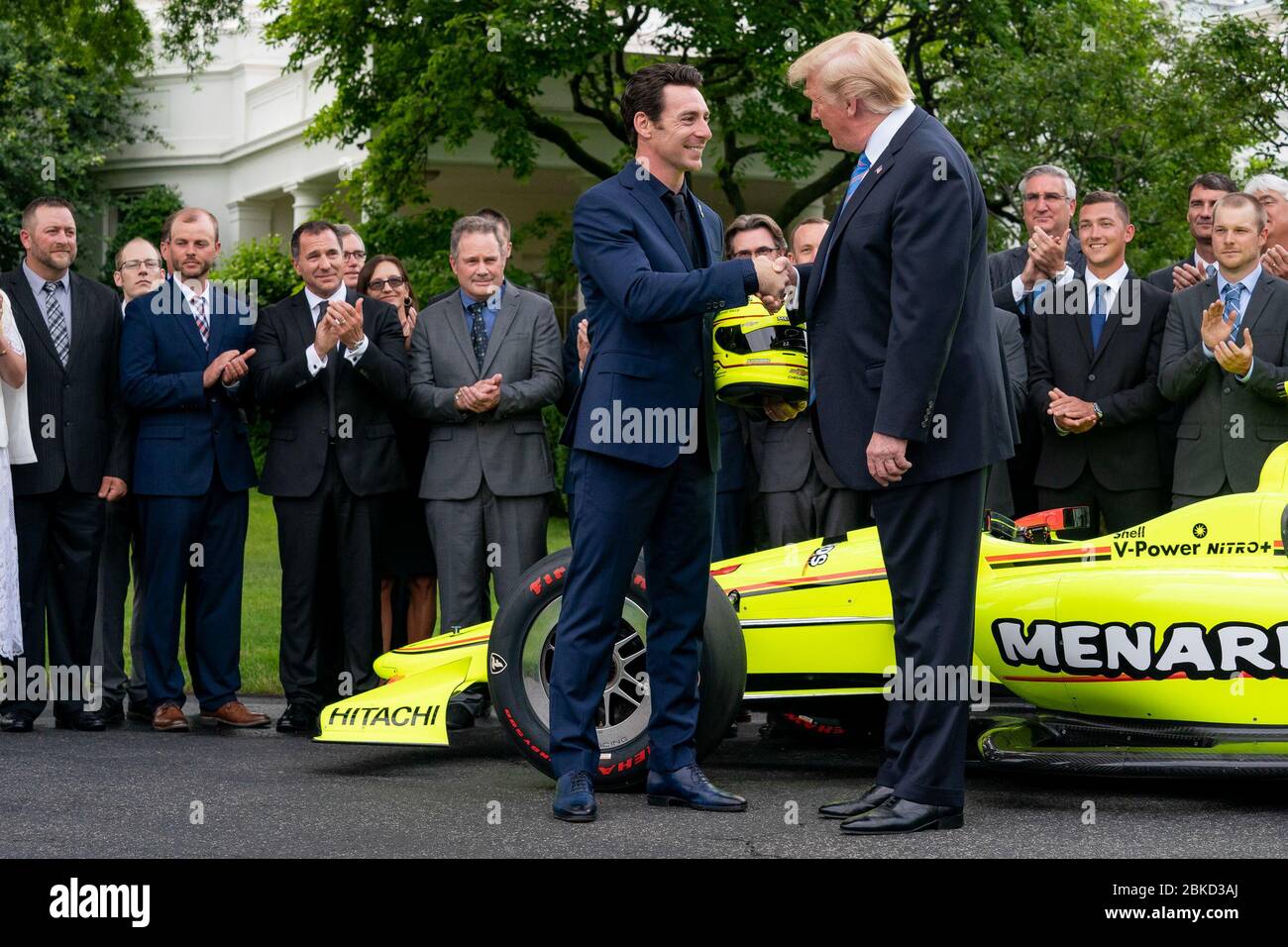 President Trump welcomes Simon Pagenaud, the winner of the 103rd ...
