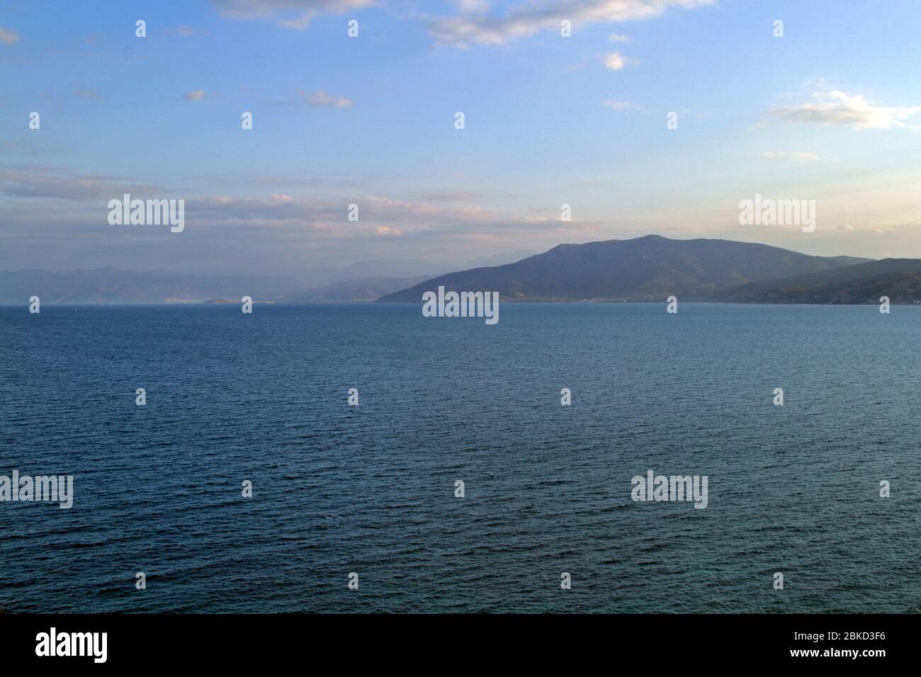 View of Argolic gulf from Nafplio Stock Photo - Alamy