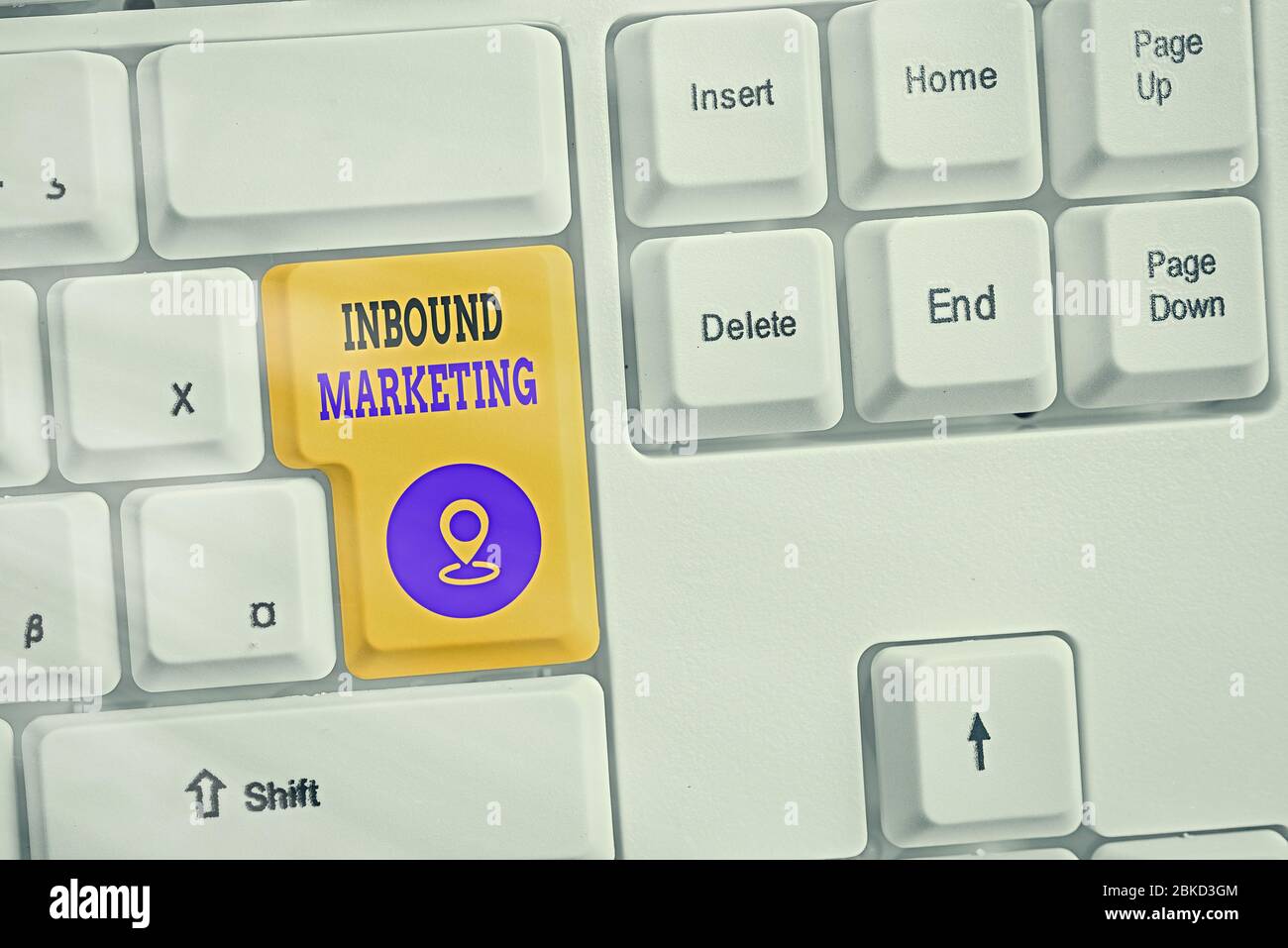 Text sign showing Inbound Marketing. Business photo text Process of ...