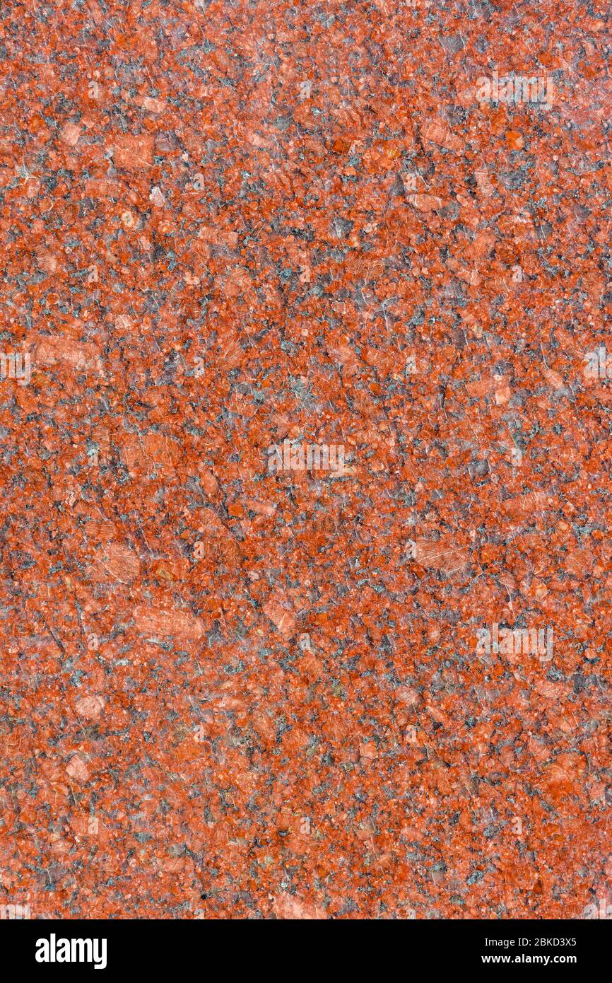 Imperial Red granite - natural drawing of stone surface of rich red ...