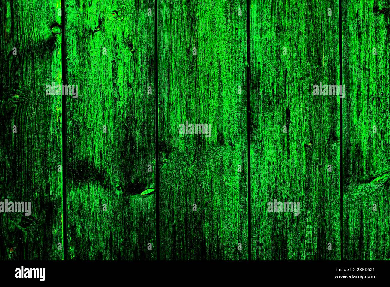 High contrast green and black matrix style vertical wood grain texture ...