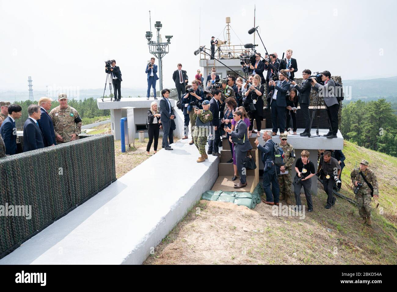On June 30, 2019, President Donald Trump, accompanied by South Korean President Moon Jae-in ...