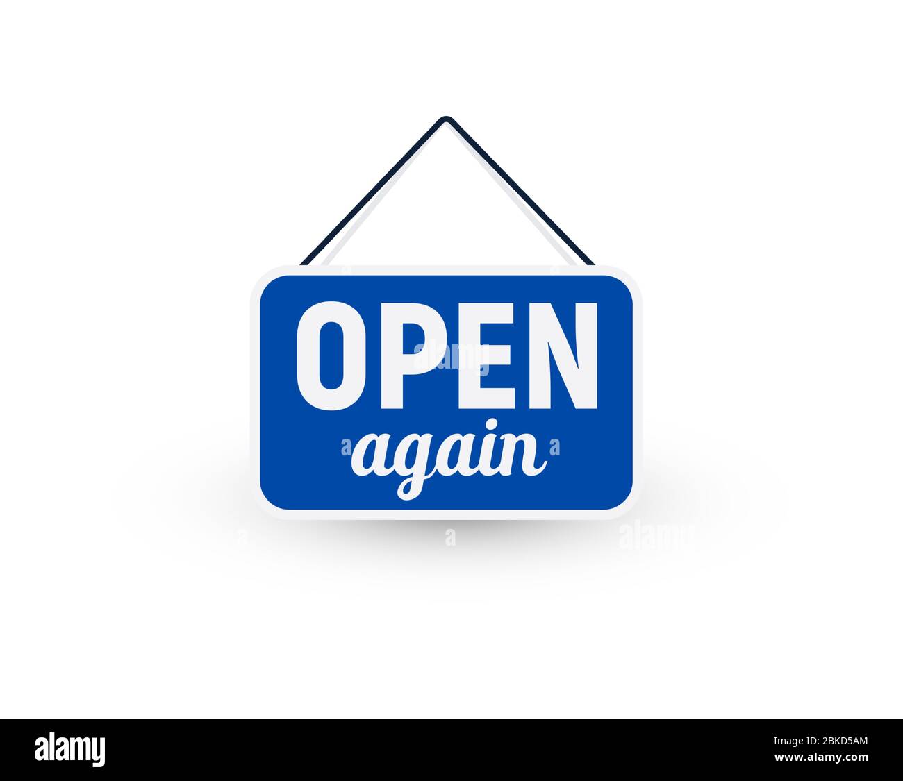 Open again signboard template, opening notice sign, isolated sign board ...