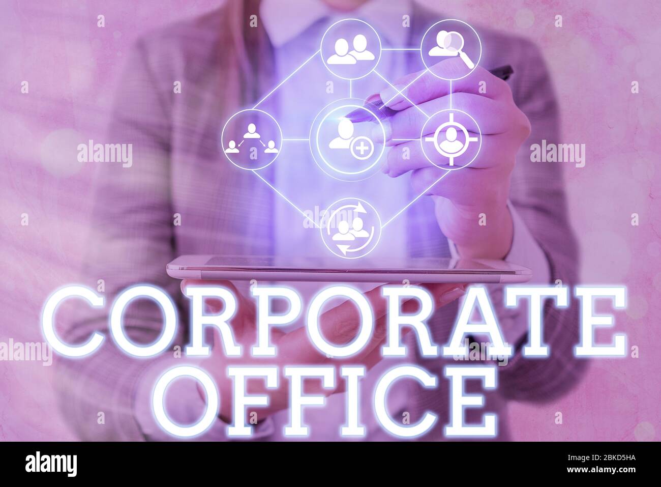 Handwriting text writing Corporate Office. Conceptual photo home ...