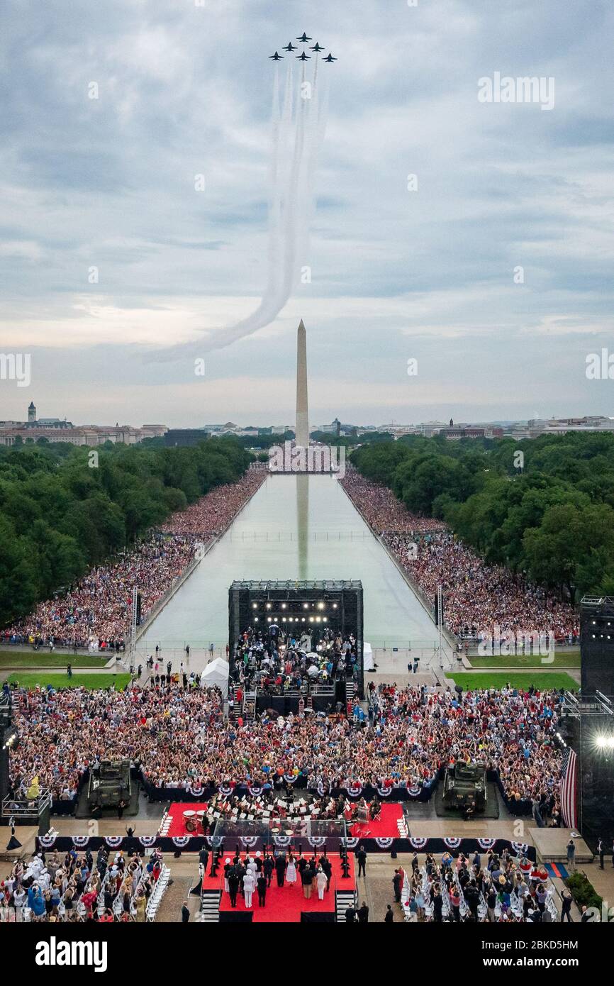 On July 4, 2019, the U.S. Navy’s Blue Angels performed a flyover of the ...