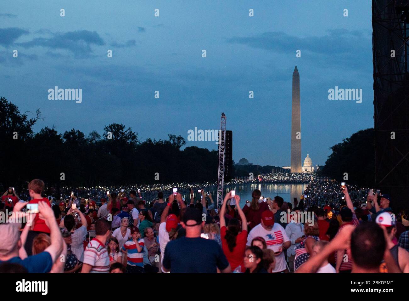 On July 4, 2019, audience members illuminated their flashlights during ...