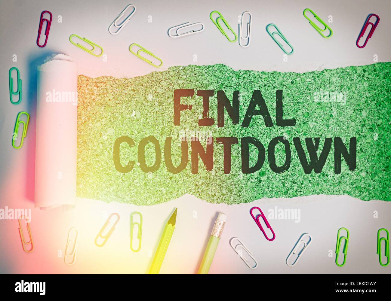 Writing note showing Final Countdown. Business concept for Last moment ...